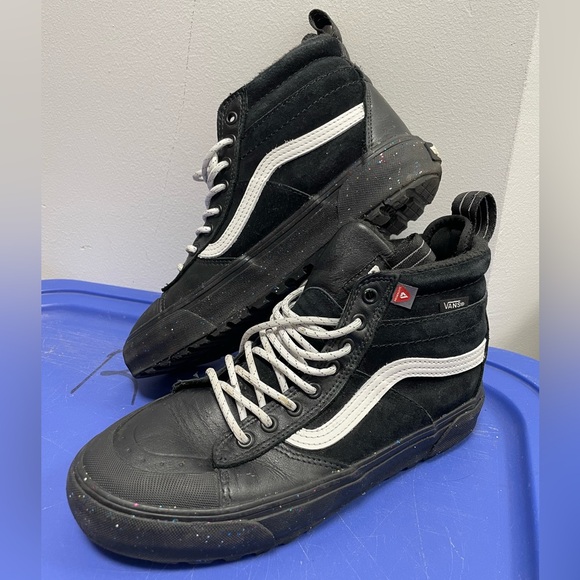 Vans | Shoes | Rare Htf Vans Sk8 Hi Mte Black Glitter Hydroguard All ...
